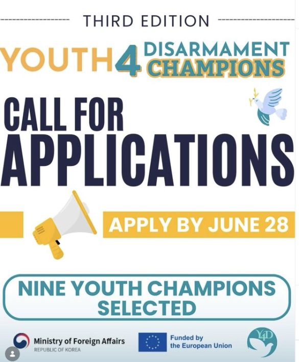 The UNODA Youth4Disarmament Champions Programme 2026/2027 for young ...